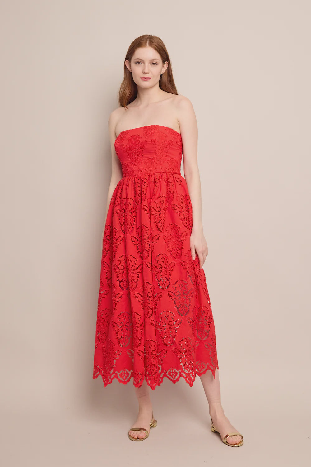 CC Red Strapless Crochet Dress – Edit by LBP