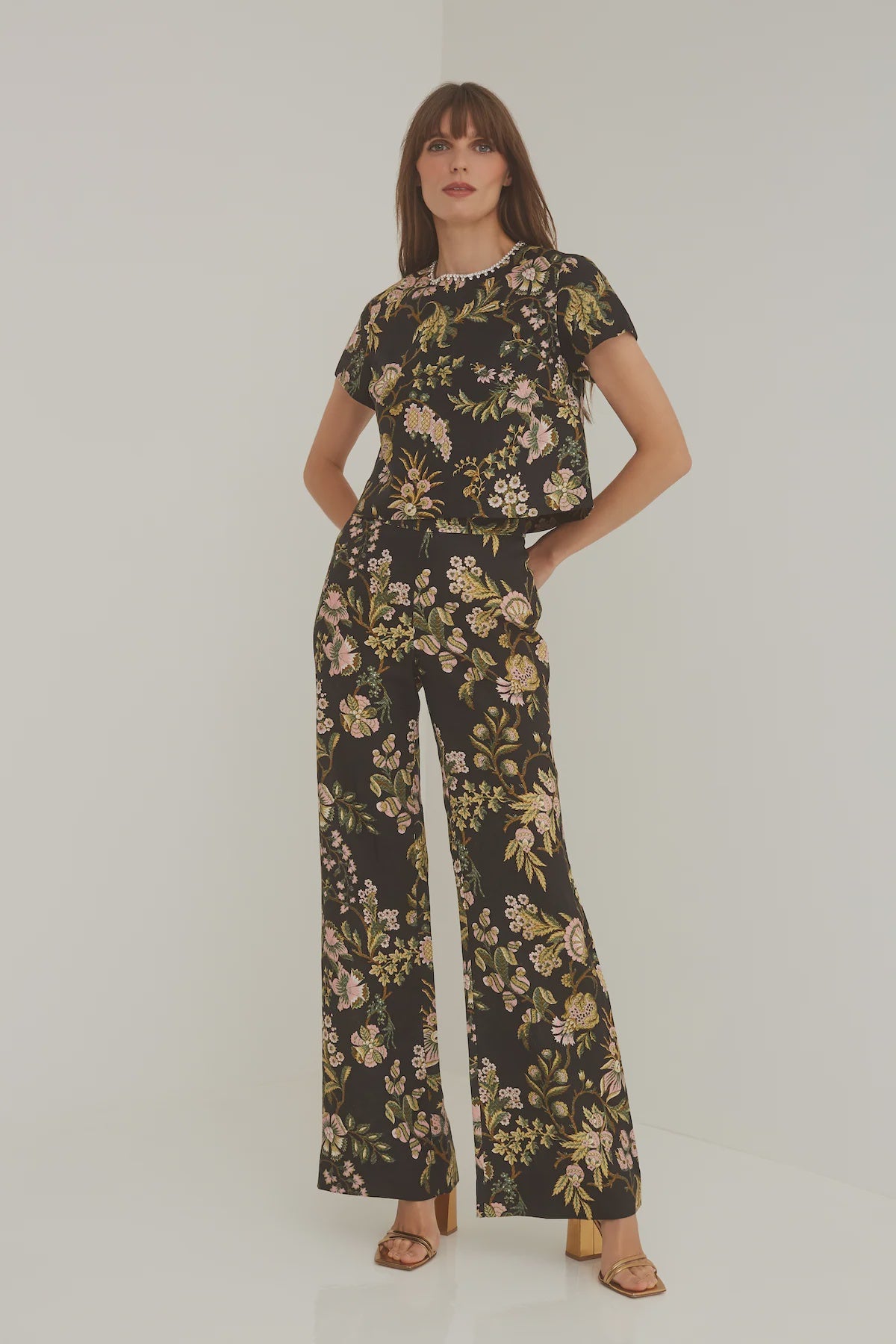 CC Floral Black Wide Leg Pant – Edit by LBP